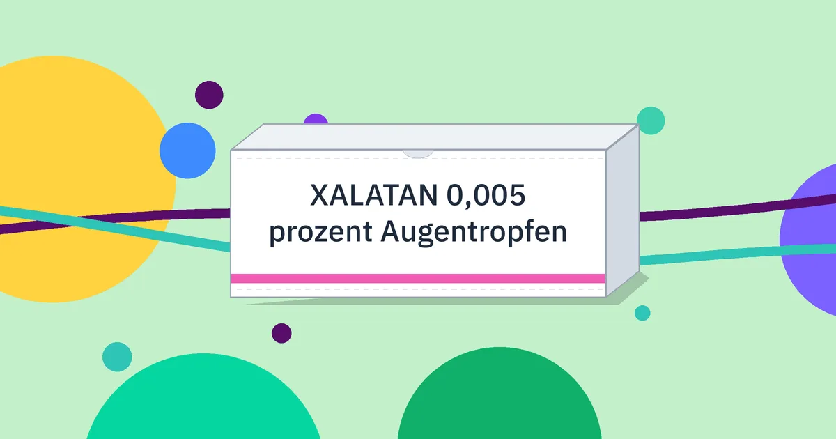 Symbolbild: Packung mit der Aufschrift XALATAN 0,005 prozent Augentropfen (PZN 10710151) – Verfügbarkeit und Bezug in Apotheken in Frankfurt am Main