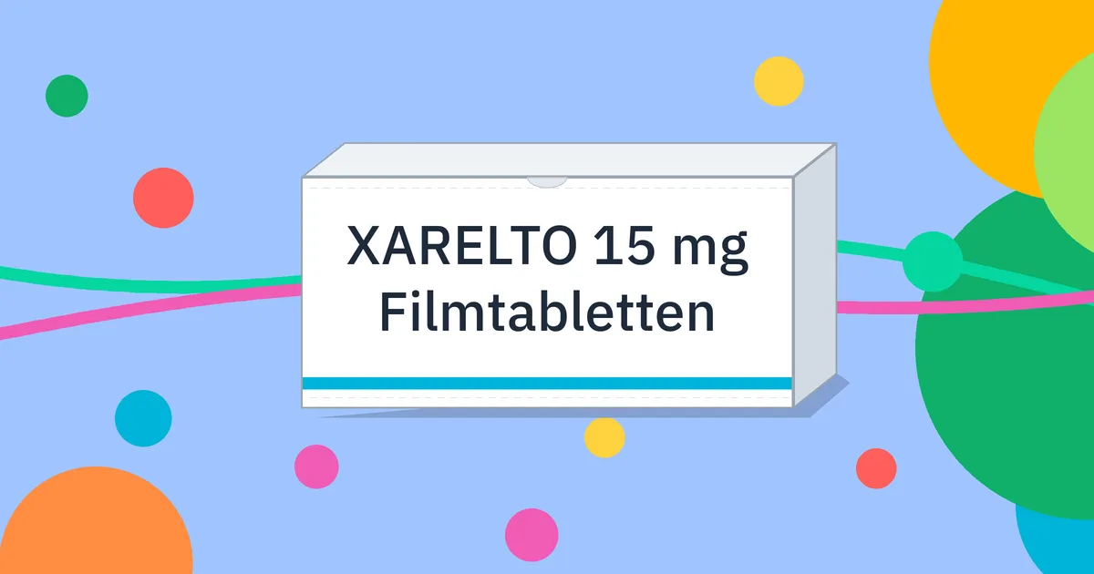 Symbolbild: Packung mit der Aufschrift XARELTO 15 mg Filmtabletten (PZN 10058609) – Verfügbarkeit und Bezug in Apotheken in Frankfurt am Main