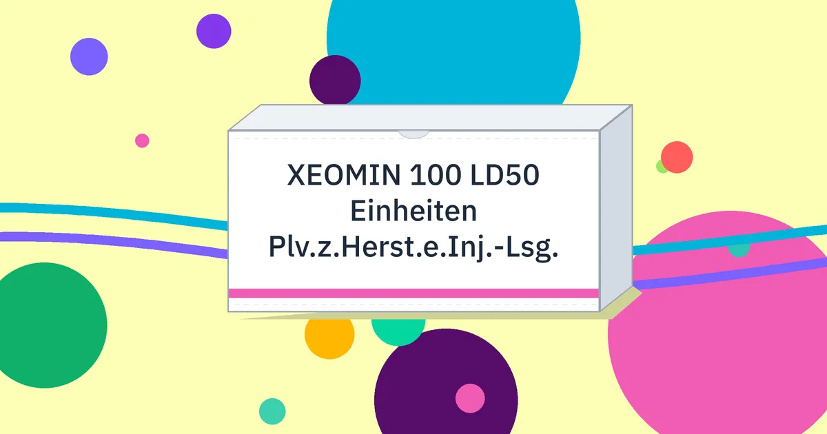 Symbolbild: Packung mit der Aufschrift XEOMIN 100 LD50 Einheiten Plv.z.Herst.e.Inj.-Lsg. (PZN 20641557) – Verfügbarkeit und Bezug in Apotheken in Frankfurt am Main