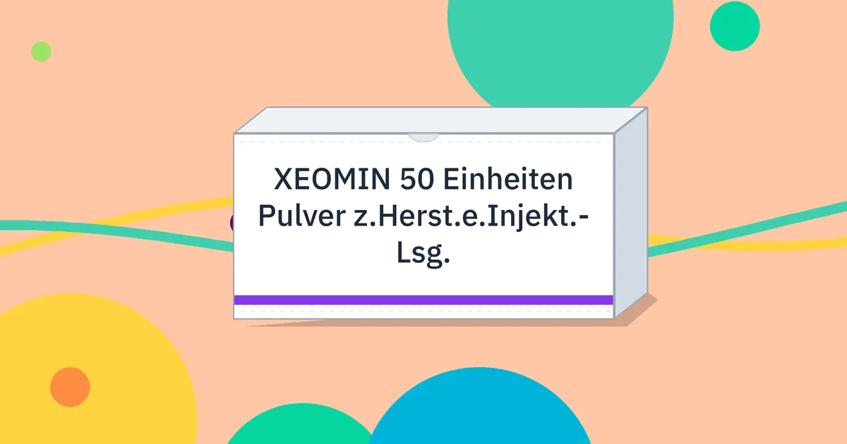 Symbolbild: Packung mit der Aufschrift XEOMIN 50 Einheiten Pulver z.Herst.e.Injekt.-Lsg. (PZN 20386378) – Verfügbarkeit und Bezug in Apotheken in Frankfurt am Main