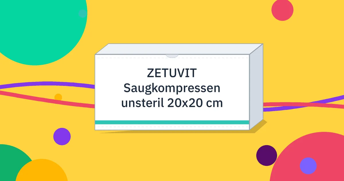 Symbolbild: Packung mit der Aufschrift ZETUVIT Saugkompressen unsteril 20x20 cm (PZN 18228666) – Verfügbarkeit und Bezug in Apotheken in Frankfurt am Main