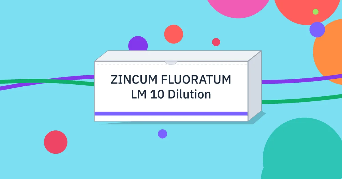 Symbolbild: Packung mit der Aufschrift ZINCUM FLUORATUM LM 10 Dilution (PZN 13293133) – Verfügbarkeit und Bezug in Apotheken in Frankfurt am Main