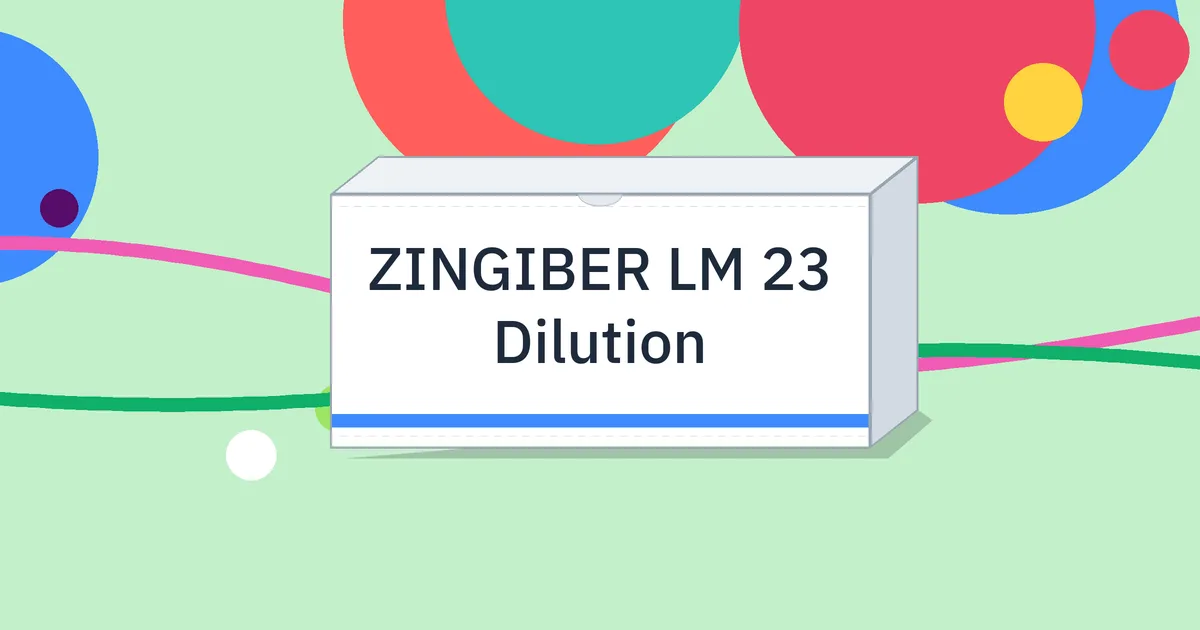 Symbolbild: Packung mit der Aufschrift ZINGIBER LM 23 Dilution (PZN 13301973) – Verfügbarkeit und Bezug in Apotheken in Frankfurt am Main