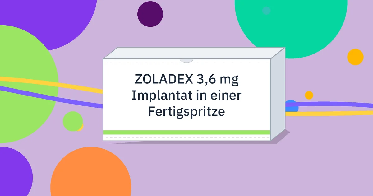 Symbolbild: Packung mit der Aufschrift ZOLADEX 3,6 mg Implantat in einer Fertigspritze (PZN 12520302) – Verfügbarkeit und Bezug in Apotheken in Frankfurt am Main