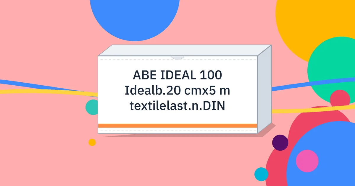 Symbolbild: Packung mit der Aufschrift ABE IDEAL 100 Idealb.20 cmx5 m textilelast.n.DIN (PZN 01364454) – Verfügbarkeit und Bezug in Apotheken in Frankfurt am Main