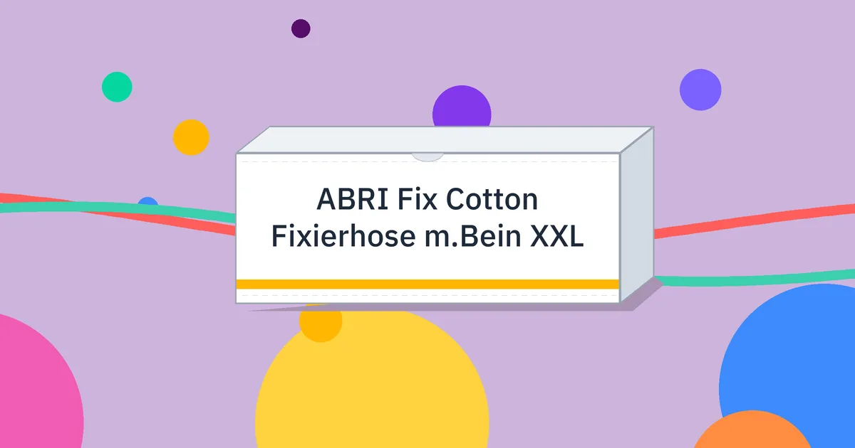 Symbolbild: Packung mit der Aufschrift ABRI Fix Cotton Fixierhose m.Bein XXL (PZN 12502327) – Verfügbarkeit und Bezug in Apotheken in Frankfurt am Main
