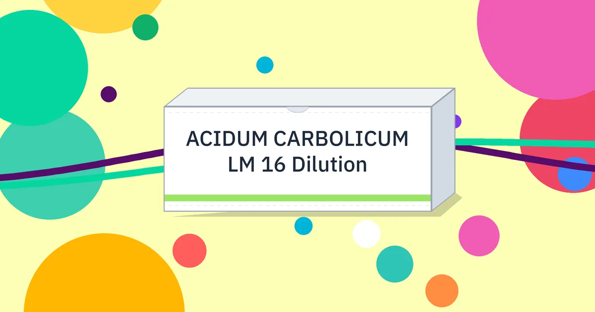 Symbolbild: Packung mit der Aufschrift ACIDUM CARBOLICUM LM 16 Dilution (PZN 13271717) – Verfügbarkeit und Bezug in Apotheken in Frankfurt am Main