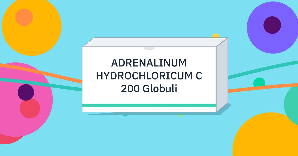 Symbolbild: Packung mit der Aufschrift ADRENALINUM HYDROCHLORICUM C 200 Globuli (PZN 16688435) – Verfügbarkeit und Bezug in Apotheken in Frankfurt am Main