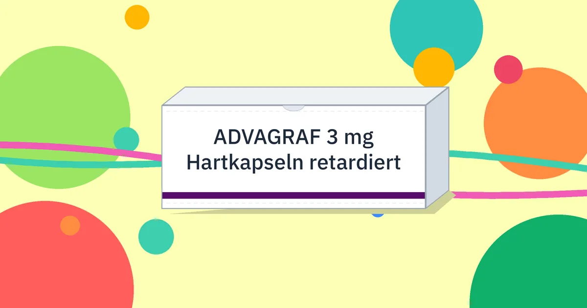Symbolbild: Packung mit der Aufschrift ADVAGRAF 3 mg Hartkapseln retardiert (PZN 19197206) – Verfügbarkeit und Bezug in Apotheken in Frankfurt am Main