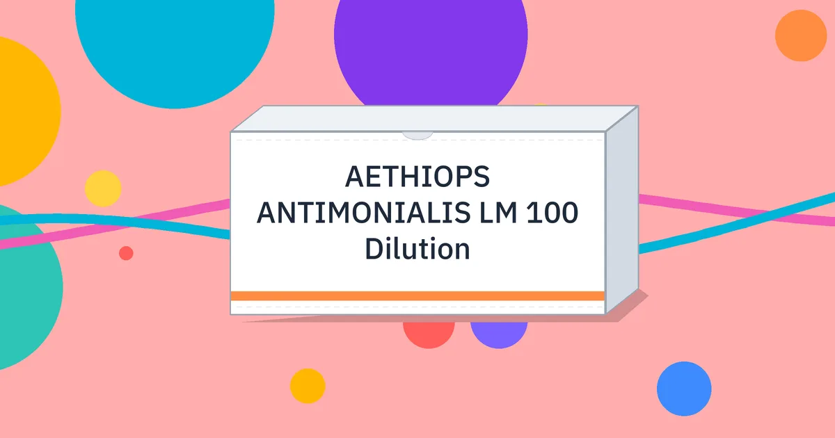 Symbolbild: Packung mit der Aufschrift AETHIOPS ANTIMONIALIS LM 100 Dilution (PZN 13301625) – Verfügbarkeit und Bezug in Apotheken in Frankfurt am Main