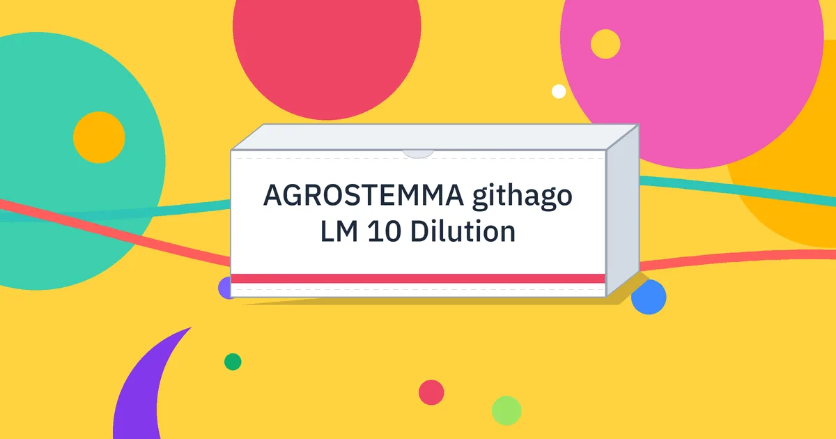 Symbolbild: Packung mit der Aufschrift AGROSTEMMA githago LM 10 Dilution (PZN 13307361) – Verfügbarkeit und Bezug in Apotheken in Frankfurt am Main