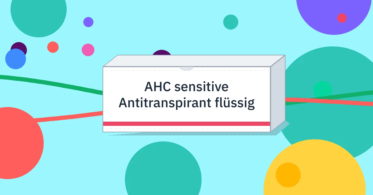 Symbolbild: Packung mit der Aufschrift AHC sensitive Antitranspirant flüssig (PZN 11070268) – Verfügbarkeit und Bezug in Apotheken in Frankfurt am Main