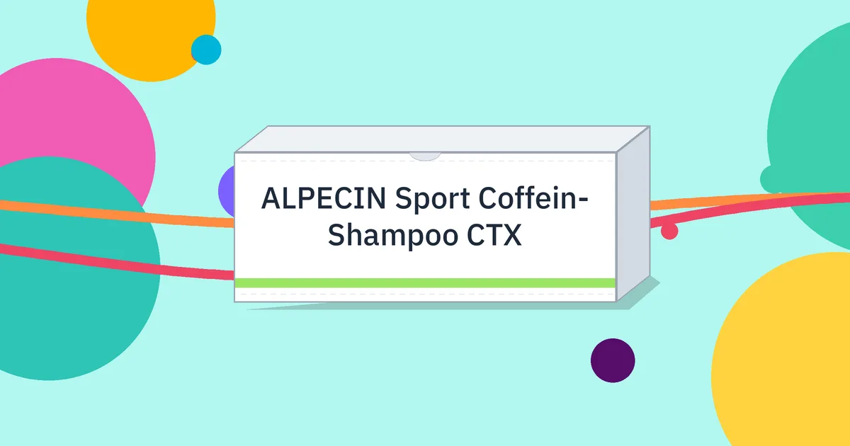 Symbolbild: Packung mit der Aufschrift ALPECIN Sport Coffein-Shampoo CTX (PZN 11654331) – Verfügbarkeit und Bezug in Apotheken in Frankfurt am Main