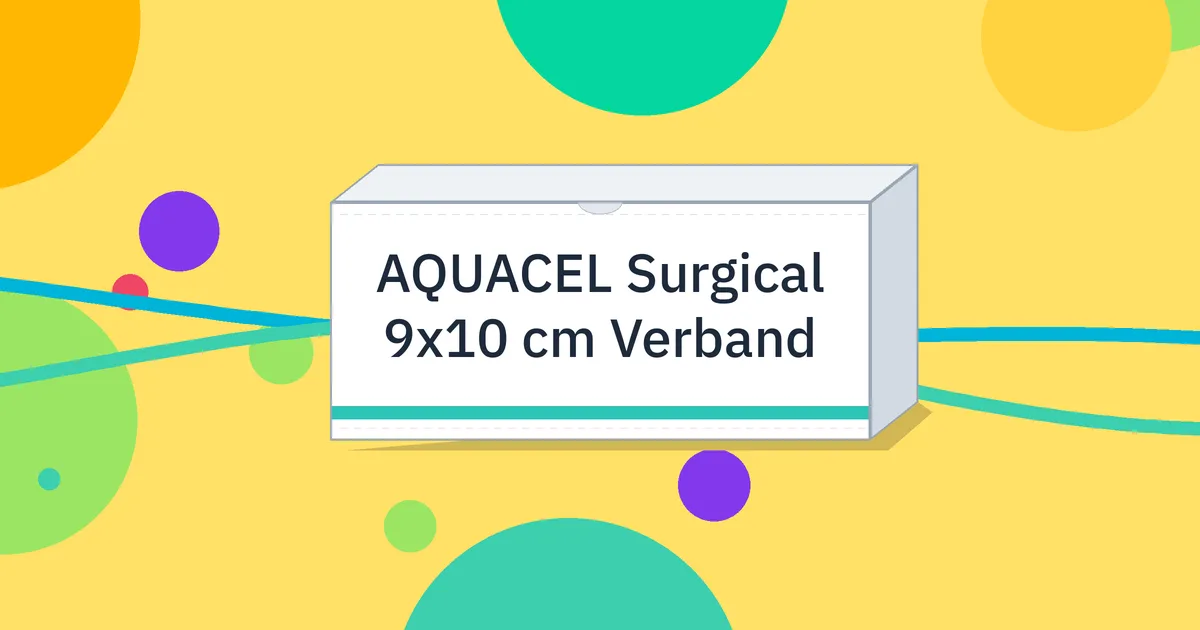 Symbolbild: Packung mit der Aufschrift AQUACEL Surgical 9x10 cm Verband (PZN 00278675) – Verfügbarkeit und Bezug in Apotheken in Frankfurt am Main