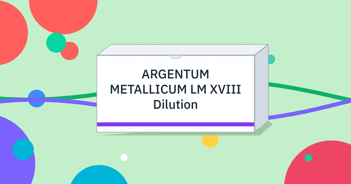 Symbolbild: Packung mit der Aufschrift ARGENTUM METALLICUM LM XVIII Dilution (PZN 02667725) – Verfügbarkeit und Bezug in Apotheken in Frankfurt am Main