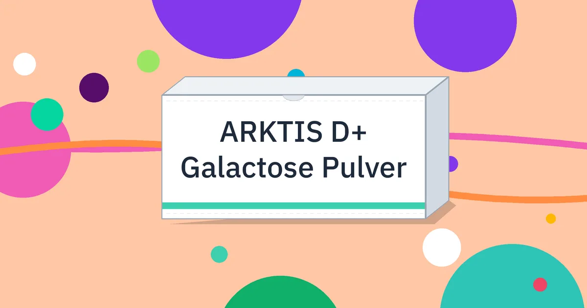 Symbolbild: Packung mit der Aufschrift ARKTIS D+ Galactose Pulver (PZN 14325875) – Verfügbarkeit und Bezug in Apotheken in Frankfurt am Main