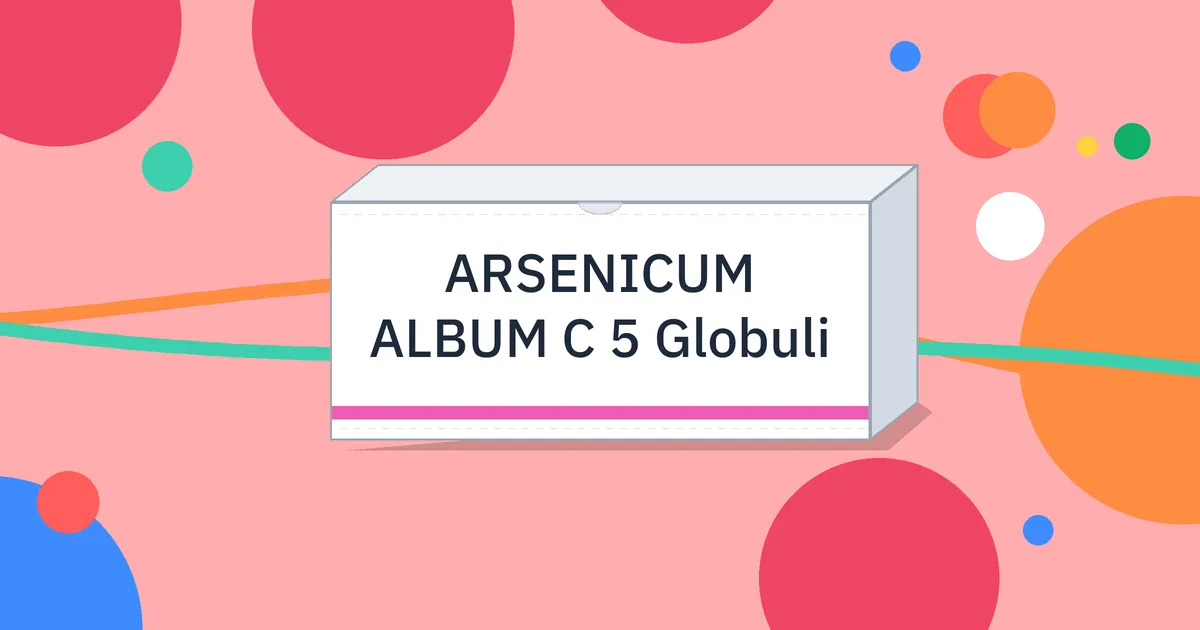 Symbolbild: Packung mit der Aufschrift ARSENICUM ALBUM C 5 Globuli (PZN 04205443) – Verfügbarkeit und Bezug in Apotheken in Frankfurt am Main