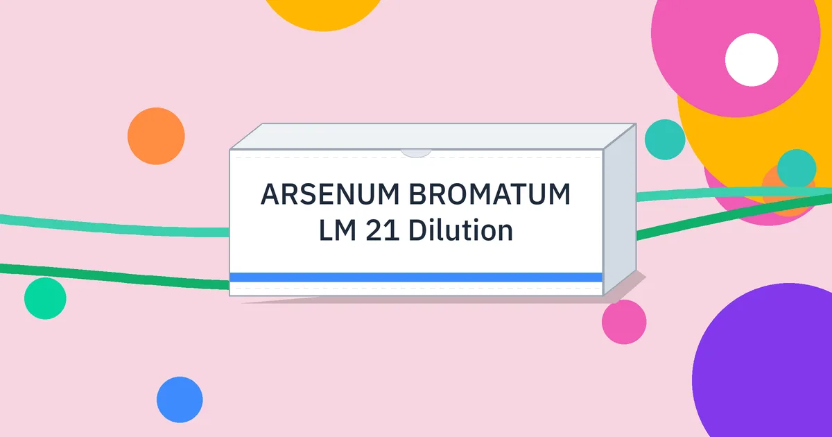 Symbolbild: Packung mit der Aufschrift ARSENUM BROMATUM LM 21 Dilution (PZN 12771412) – Verfügbarkeit und Bezug in Apotheken in Frankfurt am Main