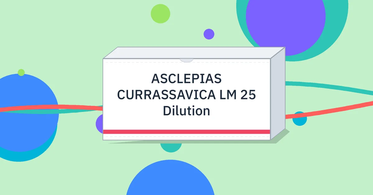 Symbolbild: Packung mit der Aufschrift ASCLEPIAS CURRASSAVICA LM 25 Dilution (PZN 13400379) – Verfügbarkeit und Bezug in Apotheken in Frankfurt am Main