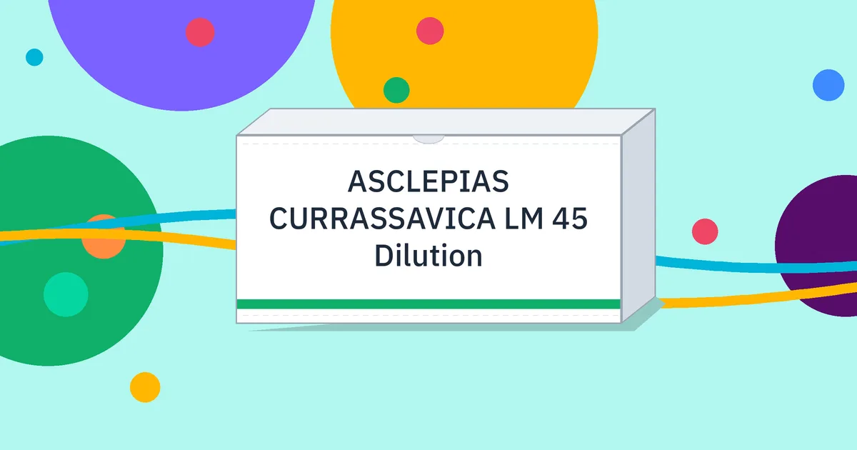 Symbolbild: Packung mit der Aufschrift ASCLEPIAS CURRASSAVICA LM 45 Dilution (PZN 13400586) – Verfügbarkeit und Bezug in Apotheken in Frankfurt am Main