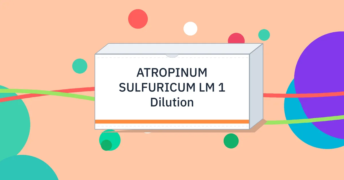 Symbolbild: Packung mit der Aufschrift ATROPINUM SULFURICUM LM 1 Dilution (PZN 13406548) – Verfügbarkeit und Bezug in Apotheken in Frankfurt am Main