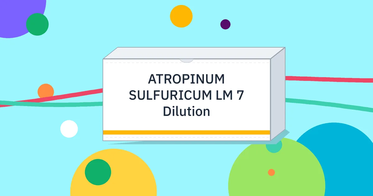 Symbolbild: Packung mit der Aufschrift ATROPINUM SULFURICUM LM 7 Dilution (PZN 13406695) – Verfügbarkeit und Bezug in Apotheken in Frankfurt am Main
