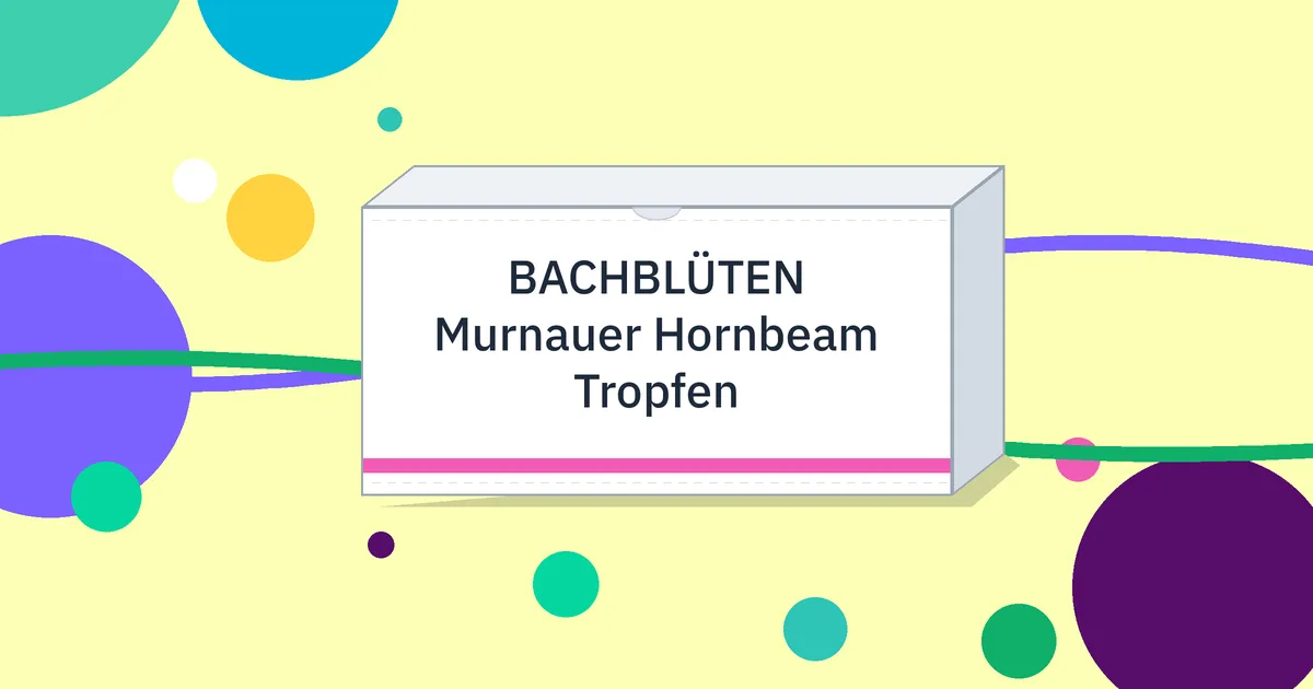 Symbolbild: Packung mit der Aufschrift BACHBLÜTEN Murnauer Hornbeam Tropfen (PZN 07752447) – Verfügbarkeit und Bezug in Apotheken in Frankfurt am Main
