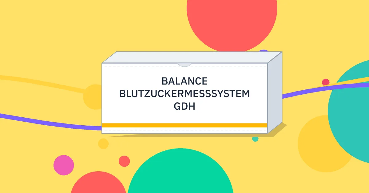 Symbolbild: Packung mit der Aufschrift BALANCE BLUTZUCKERMESSSYSTEM GDH (PZN 11240948) – Verfügbarkeit und Bezug in Apotheken in Frankfurt am Main