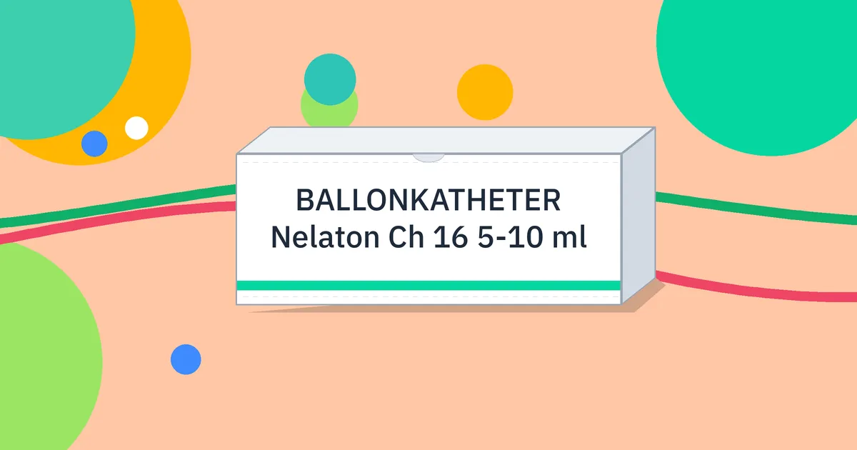 Symbolbild: Packung mit der Aufschrift BALLONKATHETER Nelaton Ch 16 5-10 ml (PZN 00181645) – Verfügbarkeit und Bezug in Apotheken in Frankfurt am Main