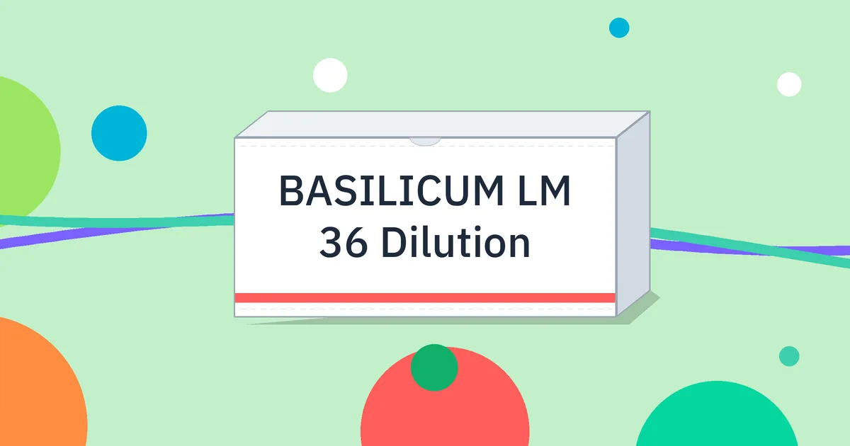 Symbolbild: Packung mit der Aufschrift BASILICUM LM 36 Dilution (PZN 12790964) – Verfügbarkeit und Bezug in Apotheken in Frankfurt am Main