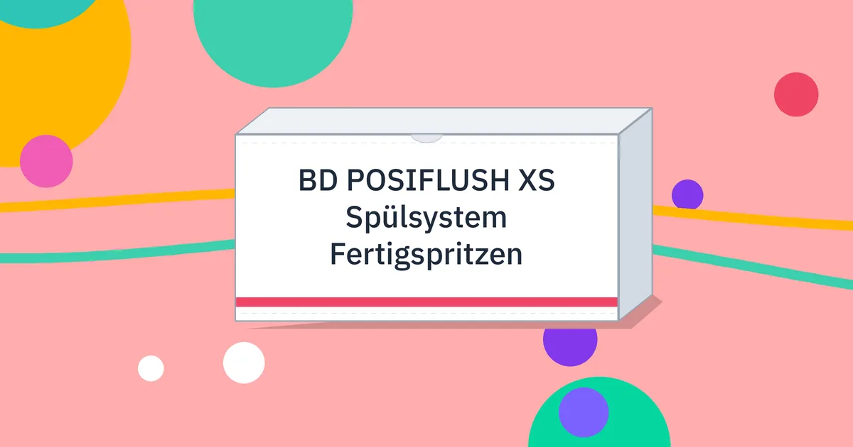 Symbolbild: Packung mit der Aufschrift BD POSIFLUSH XS Spülsystem Fertigspritzen (PZN 04587025) – Verfügbarkeit und Bezug in Apotheken in Frankfurt am Main