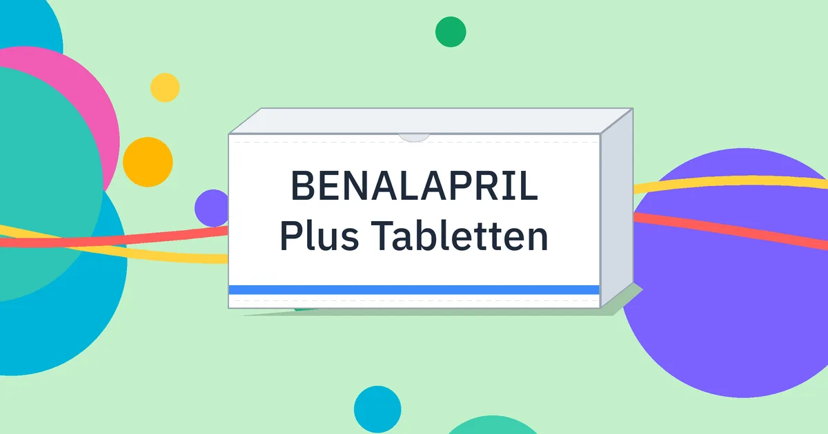 Symbolbild: Packung mit der Aufschrift BENALAPRIL Plus Tabletten (PZN 00231254) – Verfügbarkeit und Bezug in Apotheken in Frankfurt am Main