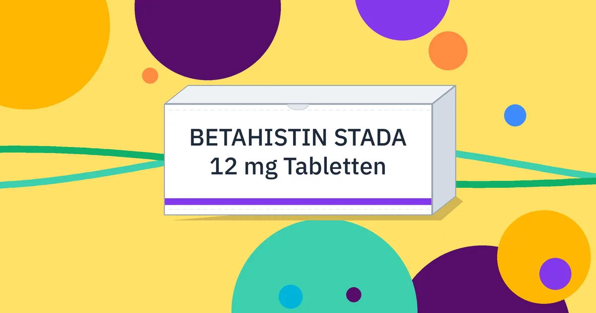 Symbolbild: Packung mit der Aufschrift BETAHISTIN STADA 12 mg Tabletten (PZN 08541913) – Verfügbarkeit und Bezug in Apotheken in Frankfurt am Main