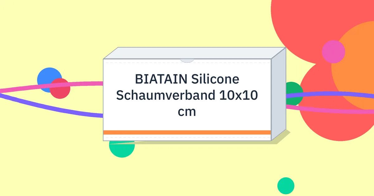 Symbolbild: Packung mit der Aufschrift BIATAIN Silicone Schaumverband 10x10 cm (PZN 17999350) – Verfügbarkeit und Bezug in Apotheken in Frankfurt am Main