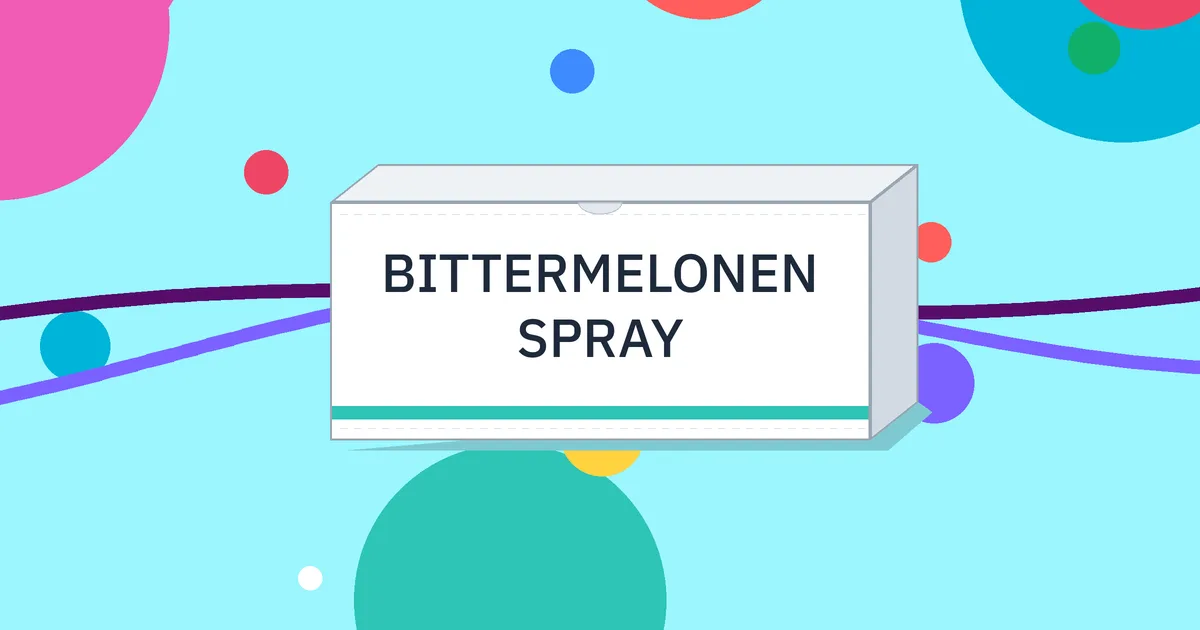 Symbolbild: Packung mit der Aufschrift BITTERMELONEN SPRAY (PZN 19418340) – Verfügbarkeit und Bezug in Apotheken in Frankfurt am Main