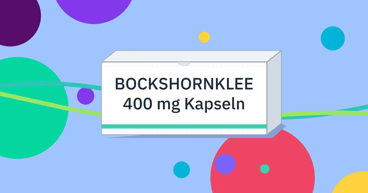 Symbolbild: Packung mit der Aufschrift BOCKSHORNKLEE 400 mg Kapseln (PZN 18216083) – Verfügbarkeit und Bezug in Apotheken in Frankfurt am Main