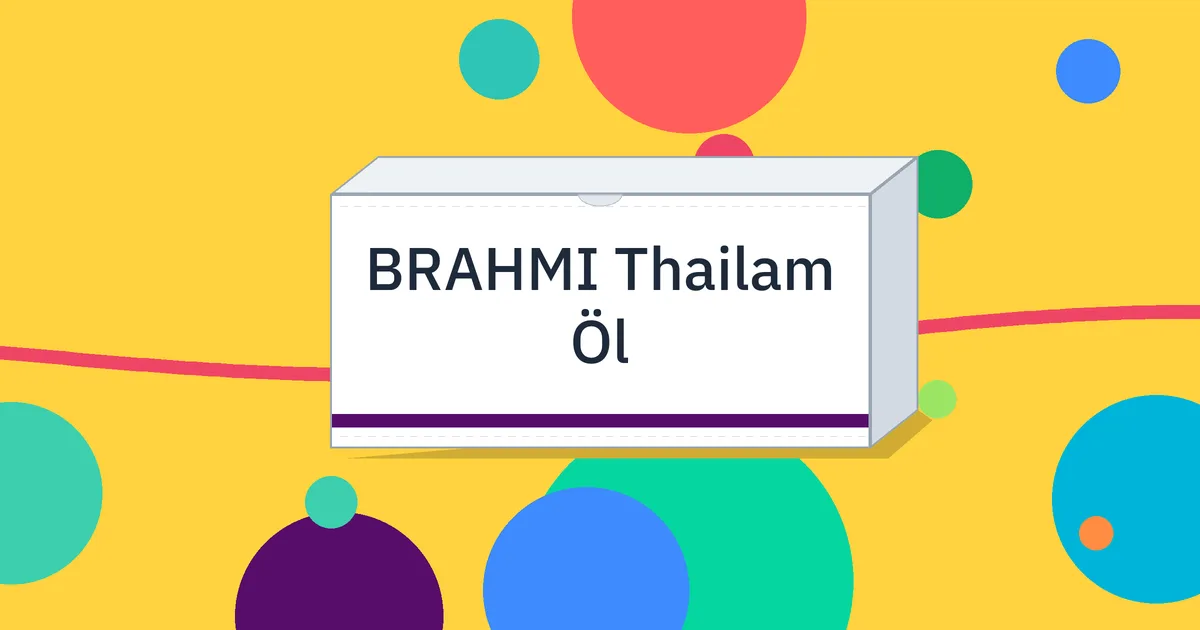 Symbolbild: Packung mit der Aufschrift BRAHMI Thailam Öl (PZN 07662543) – Verfügbarkeit und Bezug in Apotheken in Frankfurt am Main