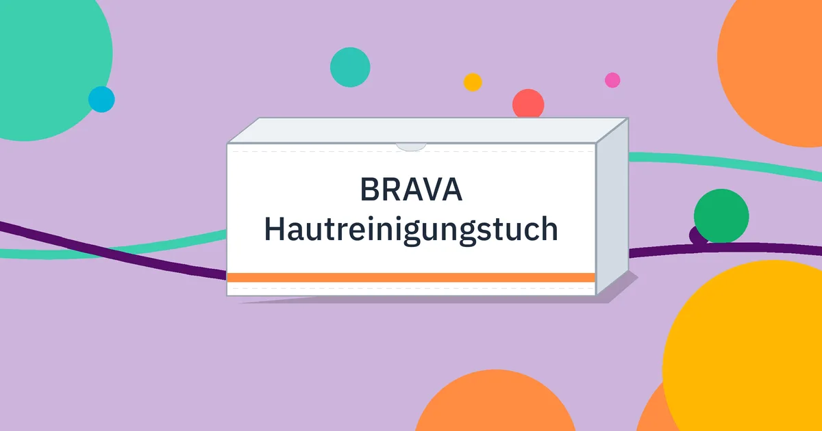 Symbolbild: Packung mit der Aufschrift BRAVA Hautreinigungstuch (PZN 15566960) – Verfügbarkeit und Bezug in Apotheken in Frankfurt am Main
