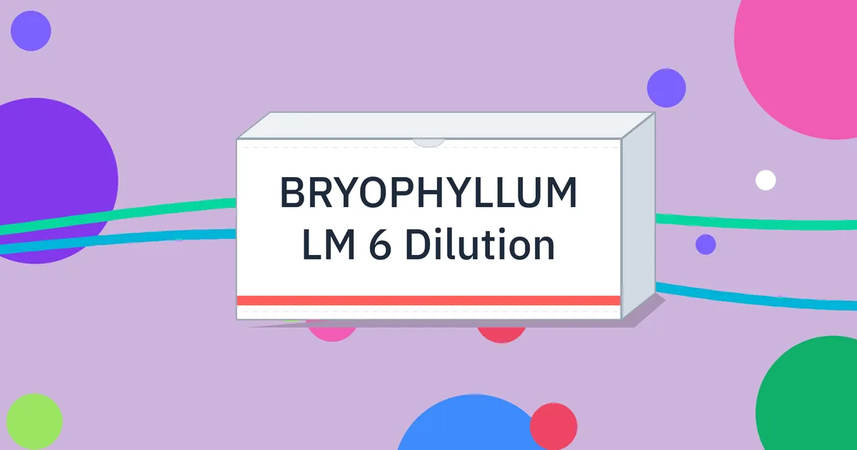 Symbolbild: Packung mit der Aufschrift BRYOPHYLLUM LM 6 Dilution (PZN 13397275) – Verfügbarkeit und Bezug in Apotheken in Frankfurt am Main