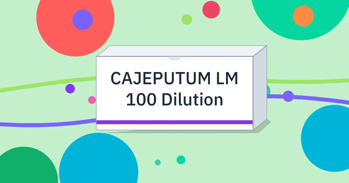 Symbolbild: Packung mit der Aufschrift CAJEPUTUM LM 100 Dilution (PZN 12799853) – Verfügbarkeit und Bezug in Apotheken in Frankfurt am Main