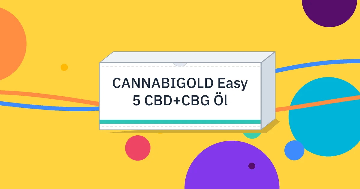 Symbolbild: Packung mit der Aufschrift CANNABIGOLD Easy 5 CBD+CBG Öl (PZN 19227491) – Verfügbarkeit und Bezug in Apotheken in Frankfurt am Main