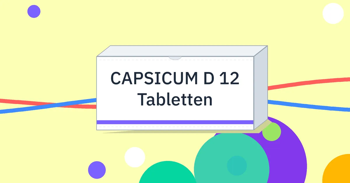 Symbolbild: Packung mit der Aufschrift CAPSICUM D 12 Tabletten (PZN 02627571) – Verfügbarkeit und Bezug in Apotheken in Frankfurt am Main