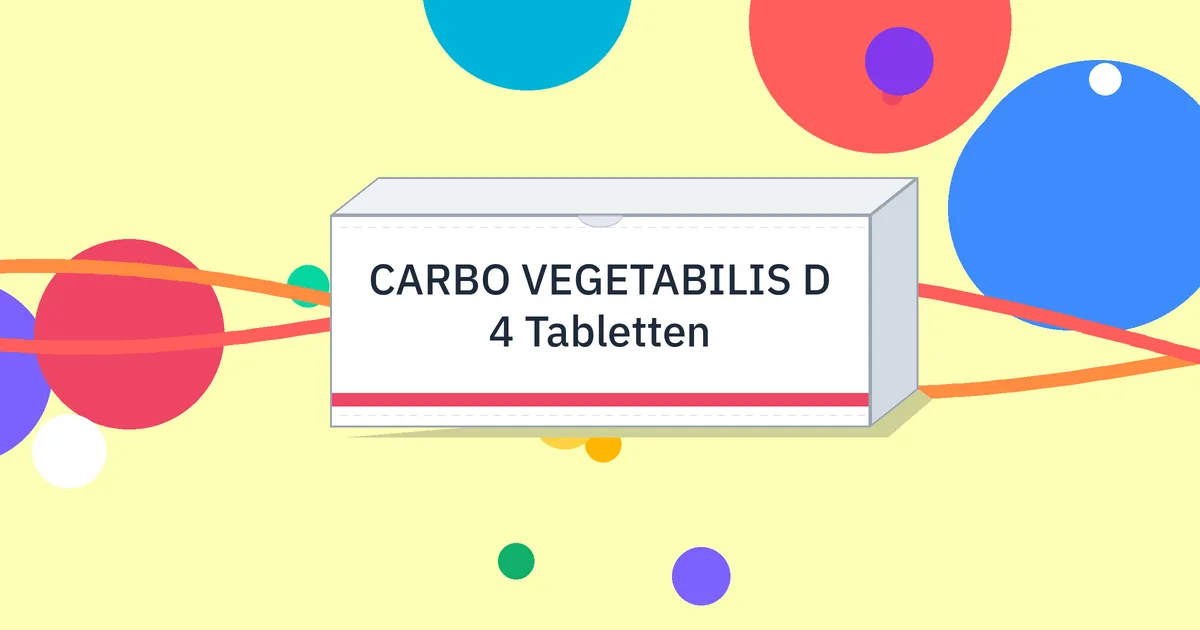Symbolbild: Packung mit der Aufschrift CARBO VEGETABILIS D 4 Tabletten (PZN 01763898) – Verfügbarkeit und Bezug in Apotheken in Frankfurt am Main