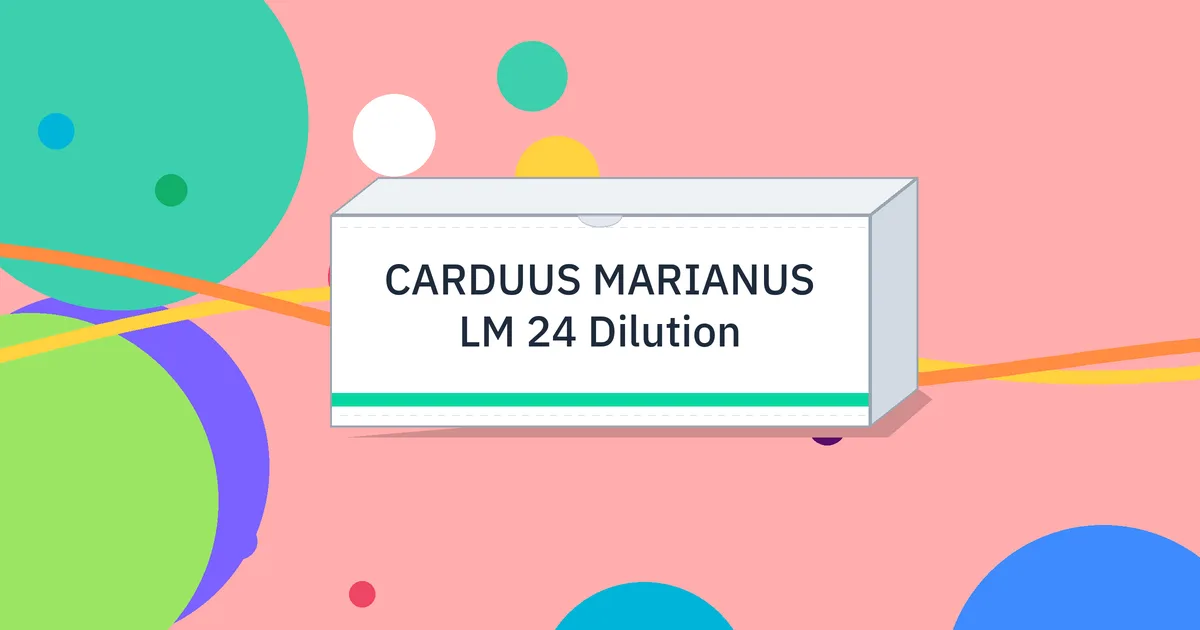 Symbolbild: Packung mit der Aufschrift CARDUUS MARIANUS LM 24 Dilution (PZN 12810891) – Verfügbarkeit und Bezug in Apotheken in Frankfurt am Main