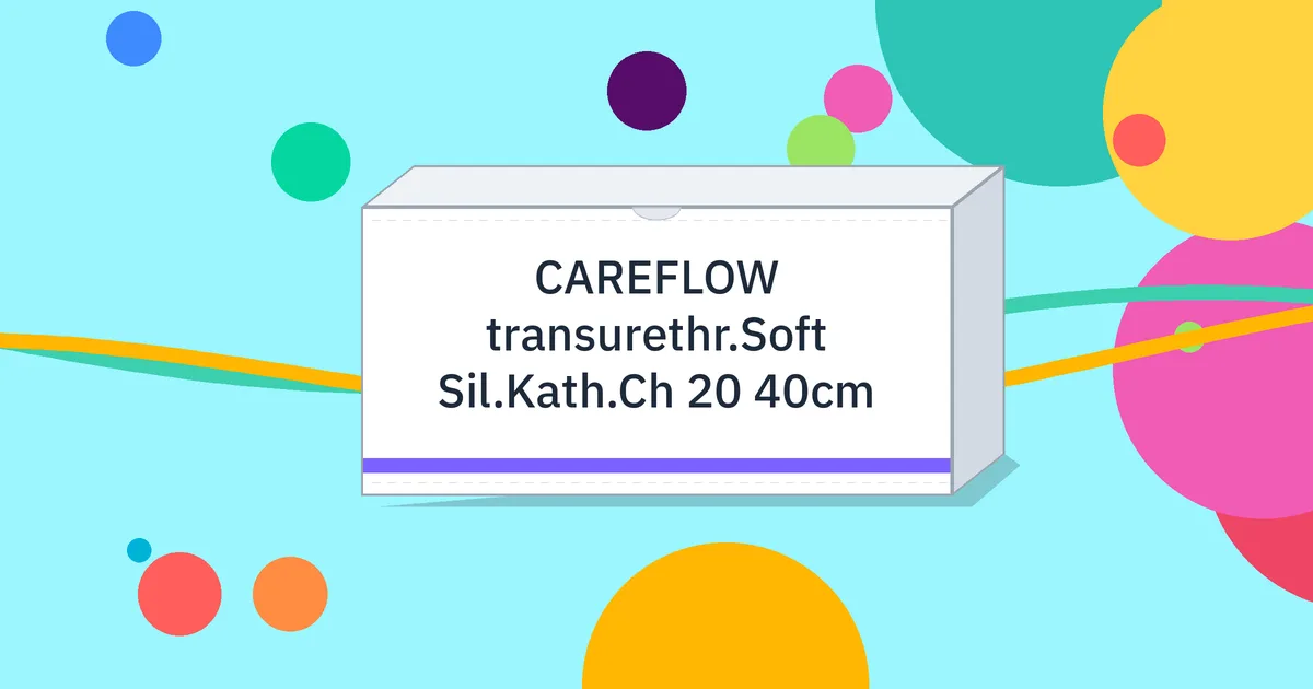 Symbolbild: Packung mit der Aufschrift CAREFLOW transurethr.Soft Sil.Kath.Ch 20 40cm (PZN 17883280) – Verfügbarkeit und Bezug in Apotheken in Frankfurt am Main