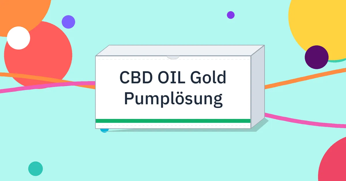 Symbolbild: Packung mit der Aufschrift CBD OIL Gold Pumplösung (PZN 16685572) – Verfügbarkeit und Bezug in Apotheken in Frankfurt am Main