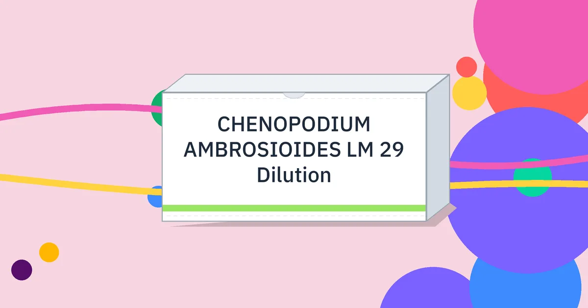 Symbolbild: Packung mit der Aufschrift CHENOPODIUM AMBROSIOIDES LM 29 Dilution (PZN 13440568) – Verfügbarkeit und Bezug in Apotheken in Frankfurt am Main