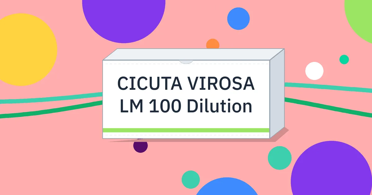 Symbolbild: Packung mit der Aufschrift CICUTA VIROSA LM 100 Dilution (PZN 12818958) – Verfügbarkeit und Bezug in Apotheken in Frankfurt am Main