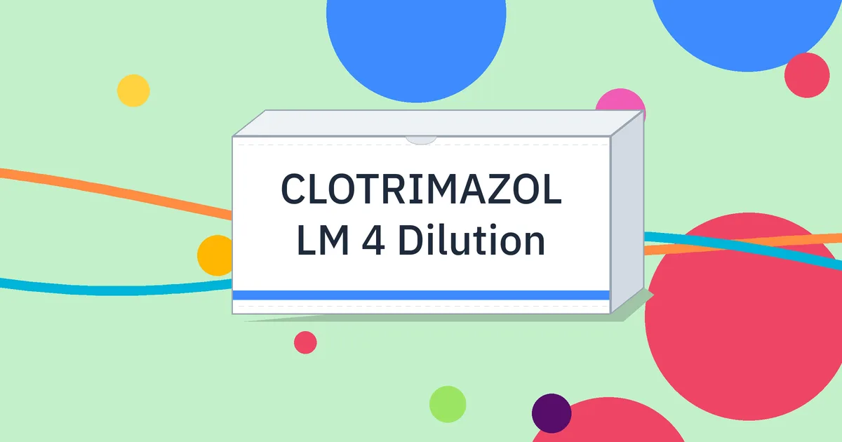 Symbolbild: Packung mit der Aufschrift CLOTRIMAZOL LM 4 Dilution (PZN 12822575) – Verfügbarkeit und Bezug in Apotheken in Frankfurt am Main
