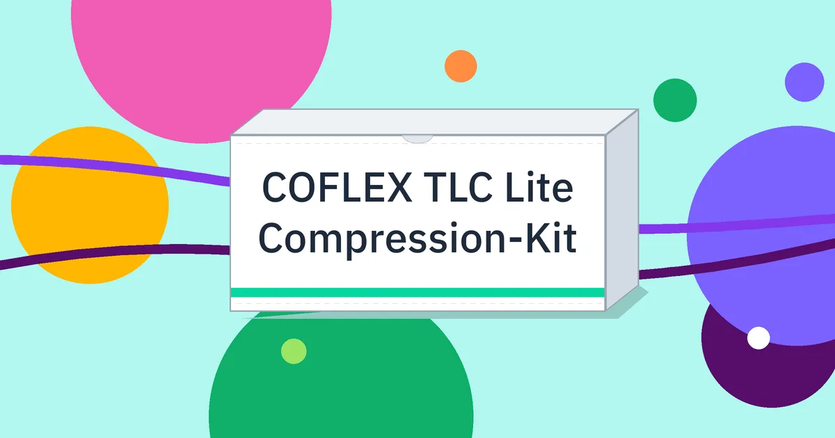 Symbolbild: Packung mit der Aufschrift COFLEX TLC Lite Compression-Kit (PZN 17558628) – Verfügbarkeit und Bezug in Apotheken in Frankfurt am Main